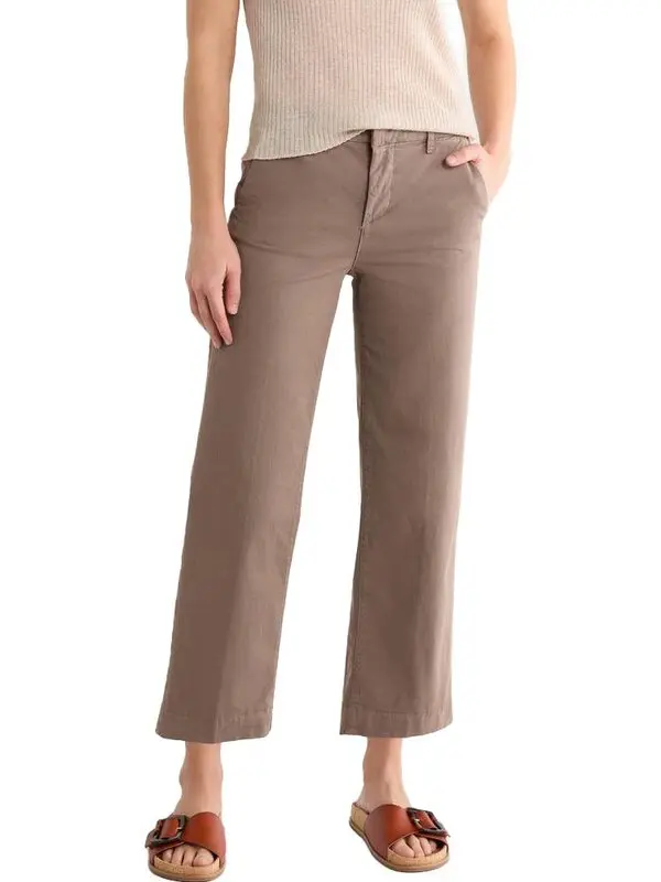 Frank & Eileen The Westport Italian Ankle Wide Leg Pants - Pecan