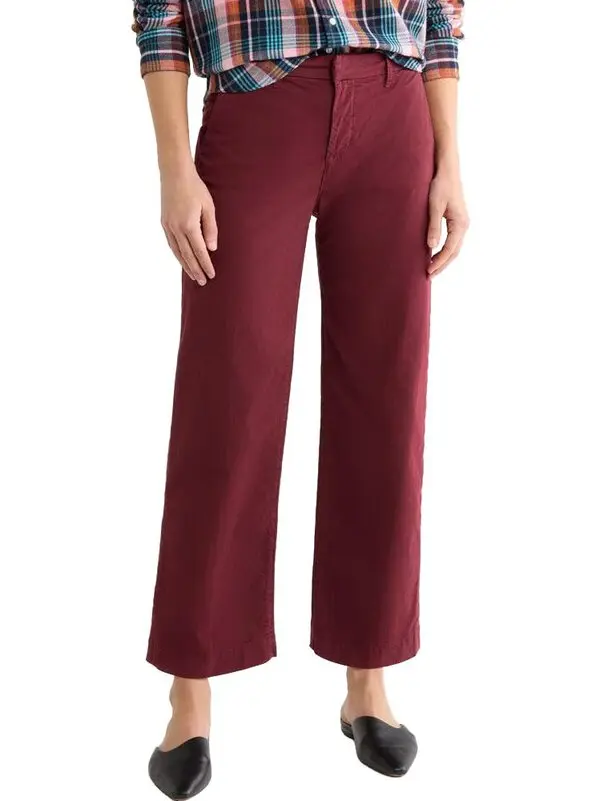 Frank & Eileen The Westport Italian Ankle Wide Leg Pants - Scarlett