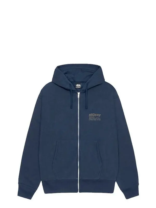 StÜssy Dna Zip Hoodie - Navy Blue