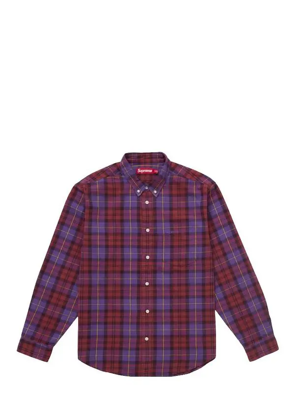Supreme Plaid Flannel Shirt - Purple