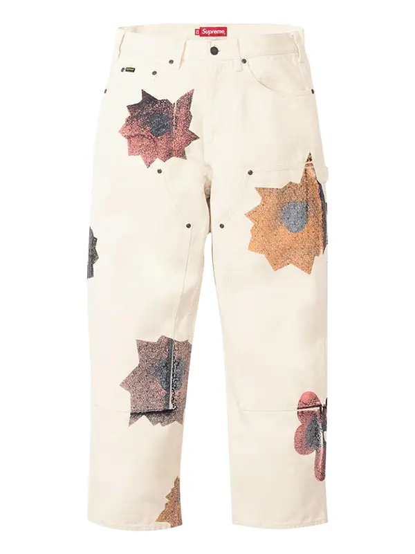 Supreme X Nate Lowman Double Knee Painter Pant - Cream