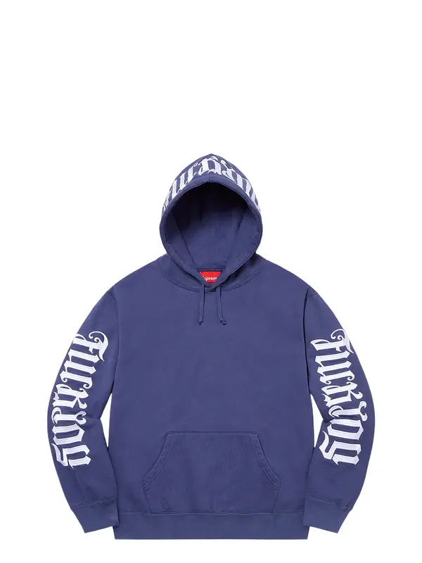 Supreme Ambigram Hooded Sweatshirt - Blue