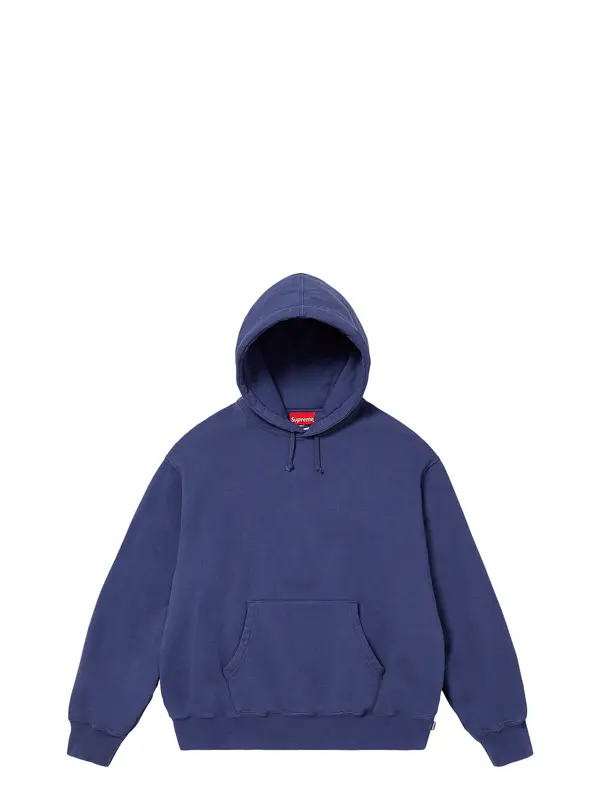 Supreme Satin Appliqué Hooded Sweatshirt - Blue