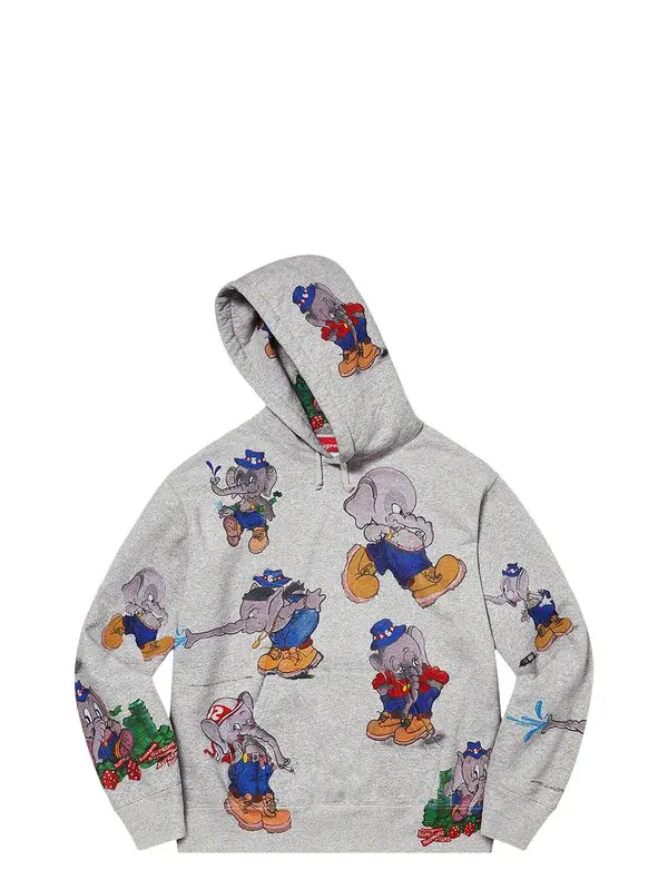 Supreme Elephant Hooded Sweatshirt - Grey