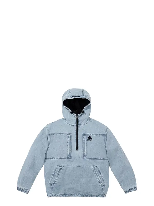 Supreme X Nike Acg Denim Pullover 'washed - Blue