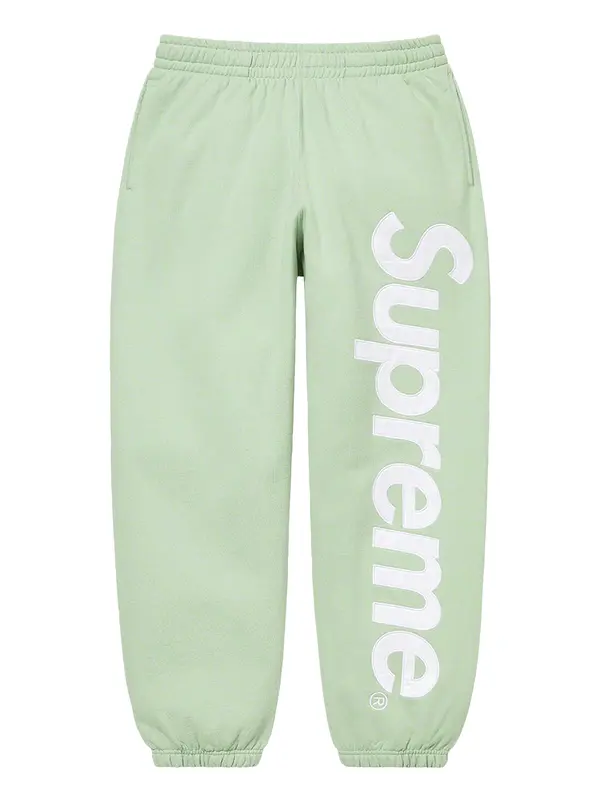 Supreme Satin Appliqué Sweatpant 'mint - Green