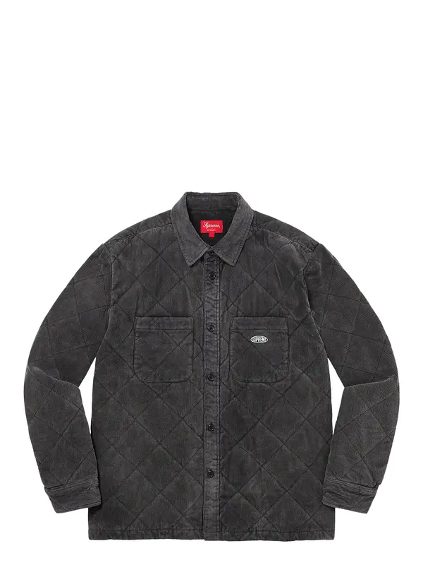 Supreme Quilted Corduroy Shirt - Black