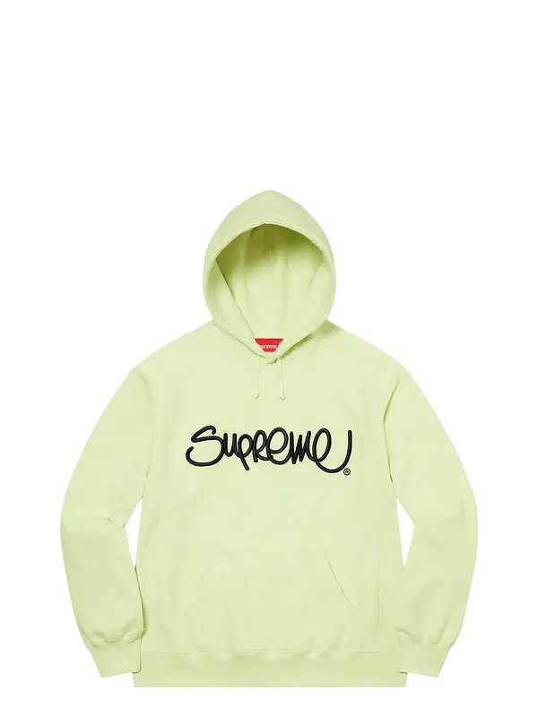 Supreme Raised Handstyle Hooded Sweatshirt - Green