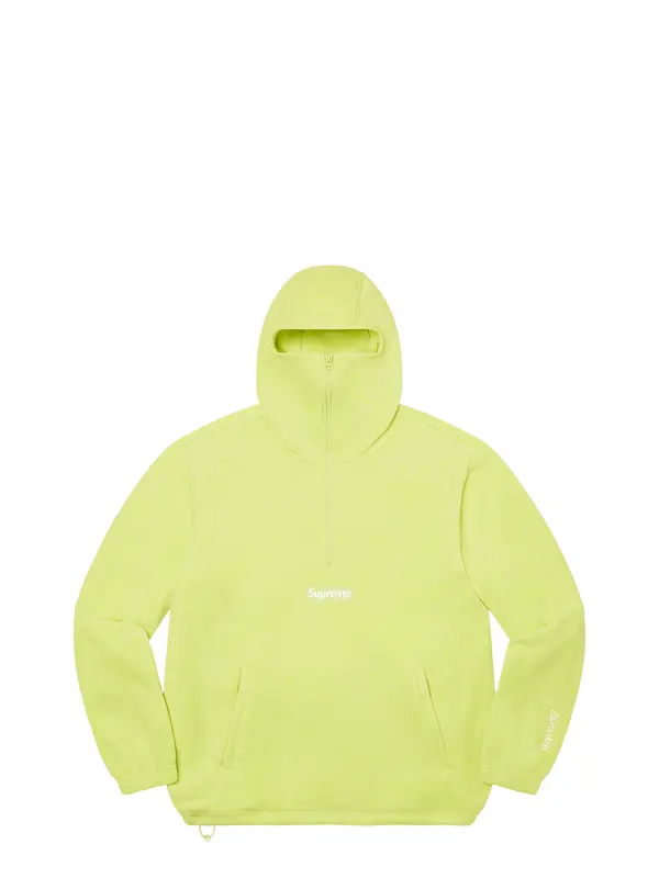 Supreme X Polartec Facemask Half Zip Pullover 'lime - Green