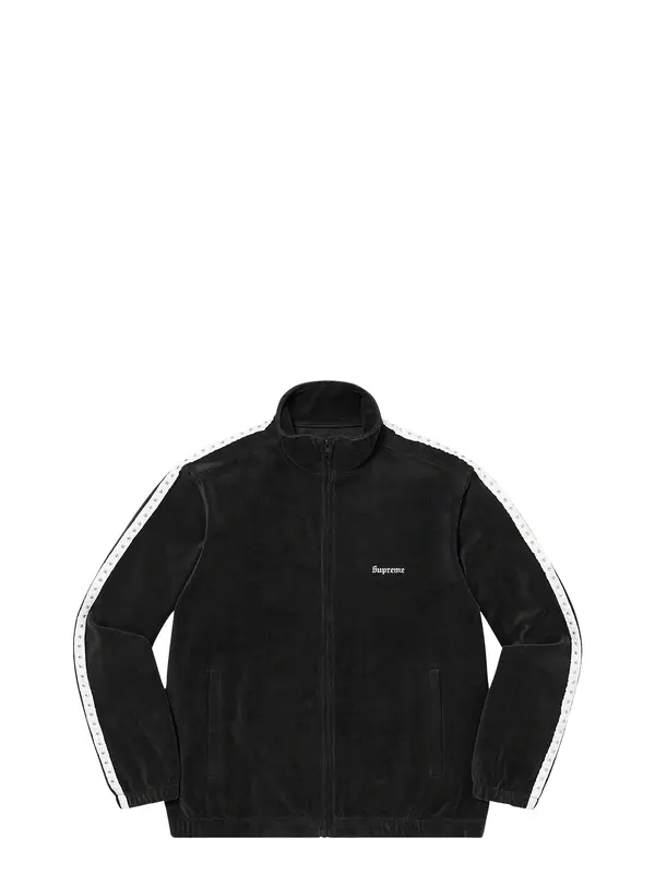 Supreme Studded Velour Track Jacket - Black