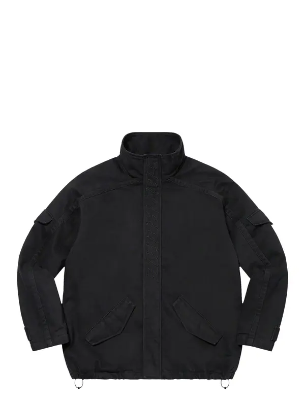 Supreme Brushed Twill Zip Jacket - Black