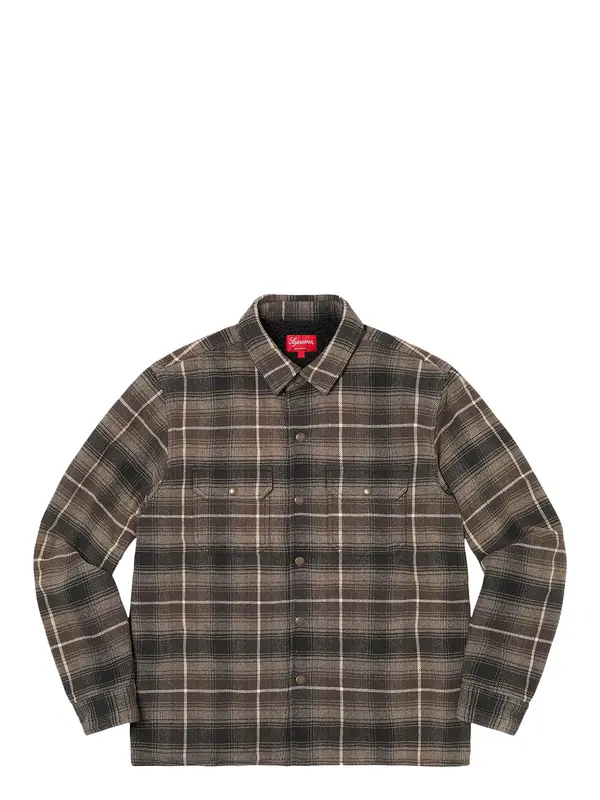 Supreme Shearling Lined Flannel Shirt - Black