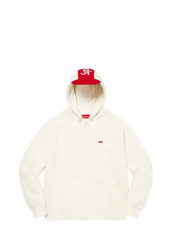 Supreme Brim Zip Up Hooded Sweatshirt 'stone - Cream