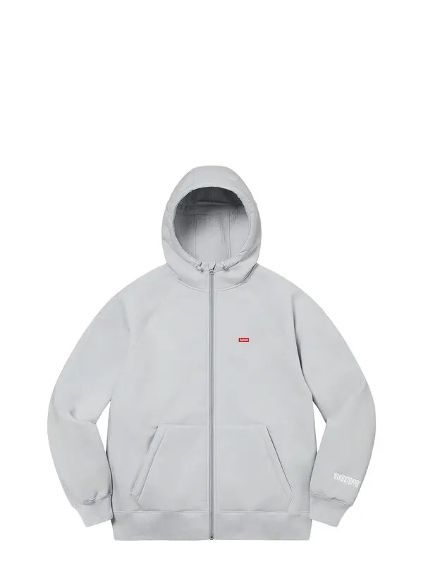 Supreme X Windstopper Zip Up Hooded Sweatshirt - Grey