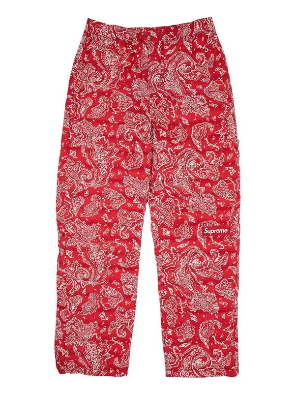 Supreme Micro Down Paisley Pant - Red