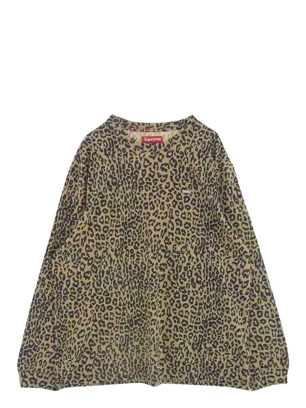 Supreme Small Box Long-sleeve Tee 'leopard - Tan