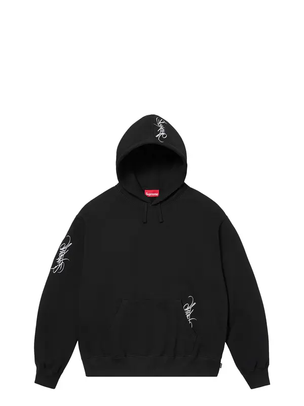 Supreme Tag Hooded Sweatshirt - Black
