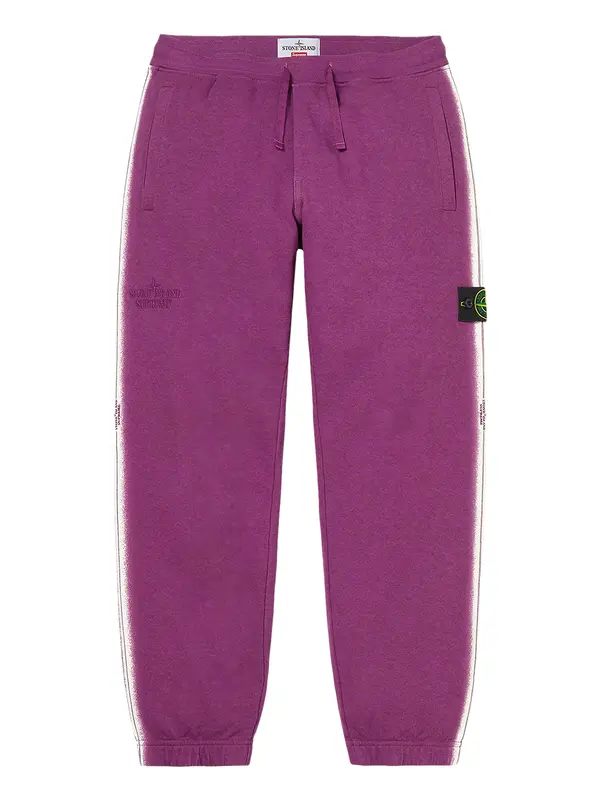 Supreme X Stone Island Stripe Sweatpant - Purple