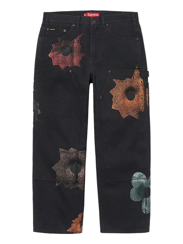 Supreme X Nate Lowman Double Knee Painter Pant - Black