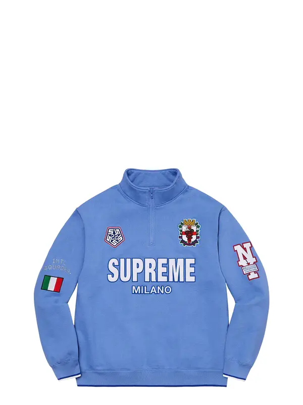 Supreme Milano Half Zip Pullover - Blue