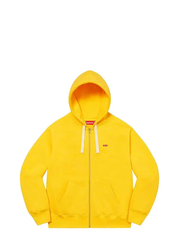 Supreme Drawcord Zip Up Hooded Sweatshirt - Yellow