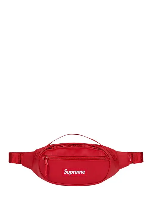Supreme Leather Waist Bag - Red