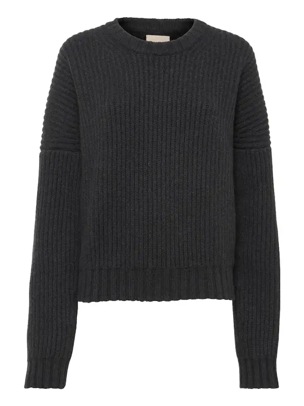 Khaite Manuela Ribbed-knit Cashmere Sweater - Black