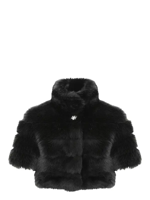 Gorski Reversible Merinillo Shearling Bolero - Black/black