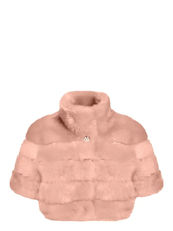 Gorski Reversible Merinillo Shearling Bolero - Blush/blush