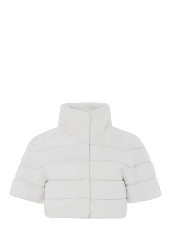 Gorski Reversible Shearling Lamb Bolero - White/white