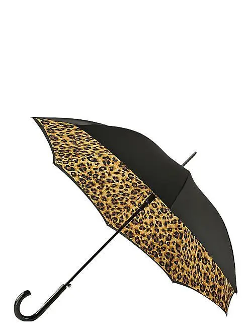 FULTON Bloomsbury Leopard-pattern Umbrella - Lynx