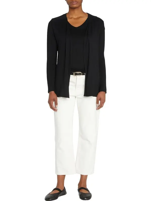 Majestic Filatures Soft Touch Open-front Cardigan - Black