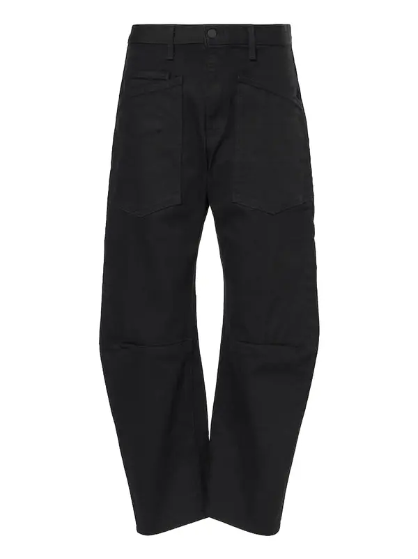 NILI LOTAN Shon High-rise Barrel-leg Jeans - Black