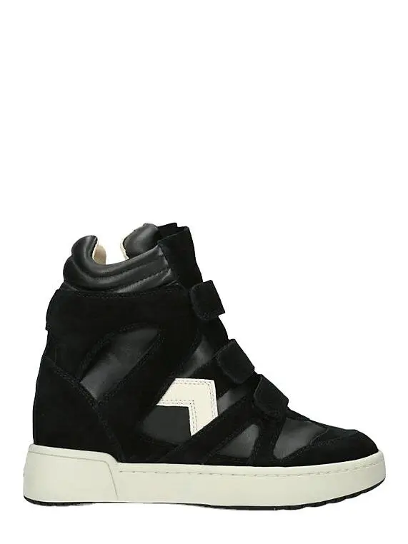 Isabel Marant Étoile Bekett Leather And Suede High-top Trainers - Black