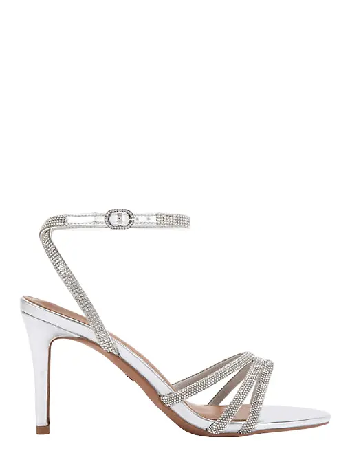 Kurt Geiger Rhinestone-embellished Heeled Sandals - Silver