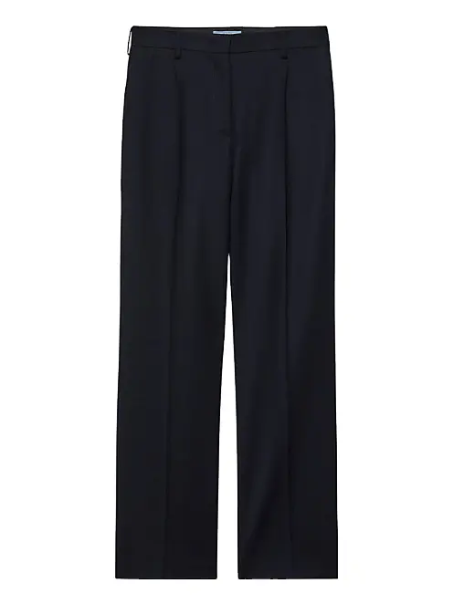 Prada Straight-leg Wool Trousers - Blue