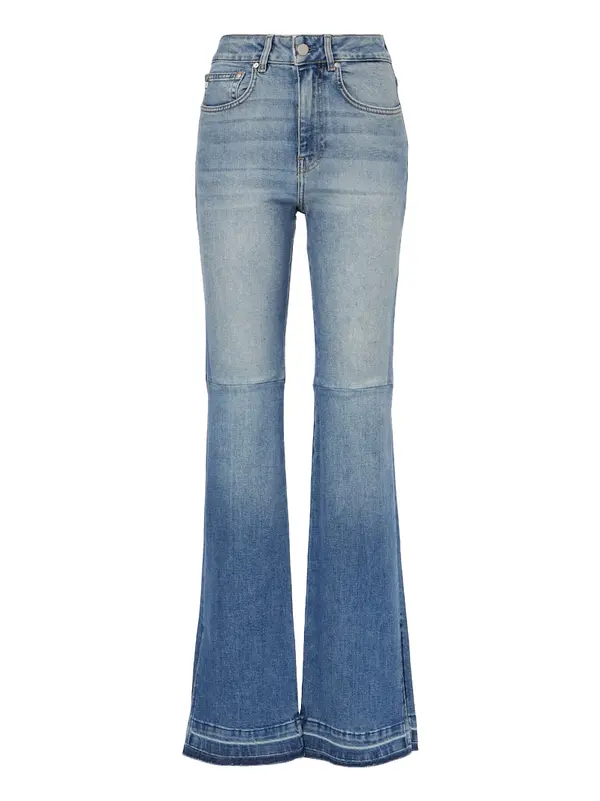 Ag La Croisette High-rise Flared Jeans - Blue