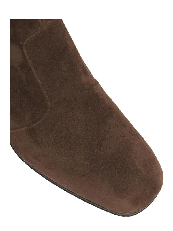 ROGER VIVIER Tres Vivier Suede Buckle Ankle Booties - Noce