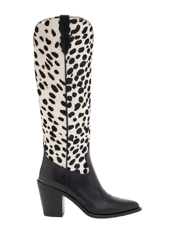 Partlow Julien Animal-print Western Boots - Nero
