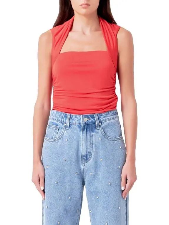 Endless Rose Ruched Top - Red