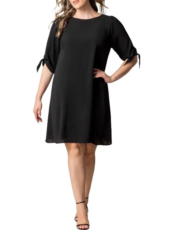 KIYONNA Manhattan Shift Dress - Black Noir