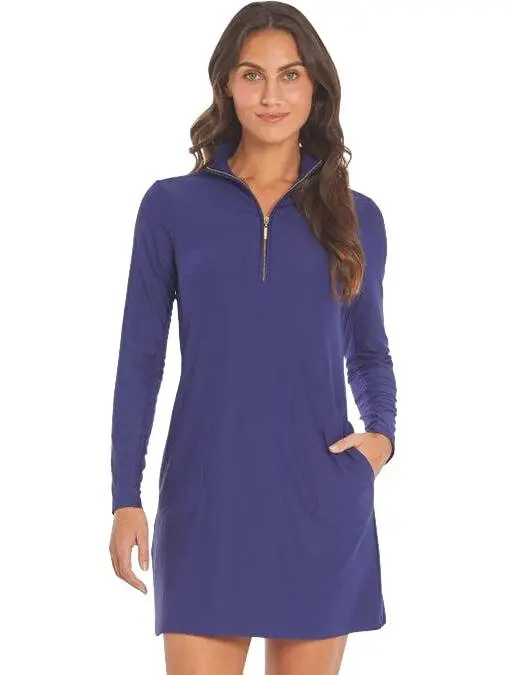 CABANA LIFE 1/4 Zip Sport Dress - Navy