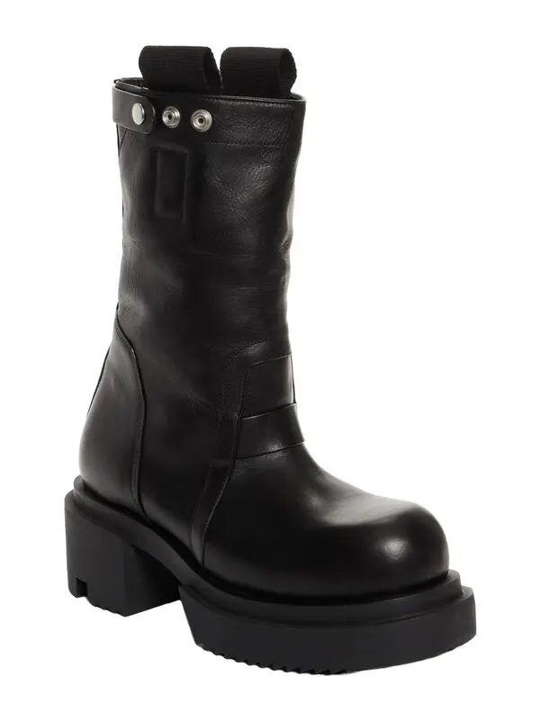 Rick Owens Bogun Leather Boots - Black