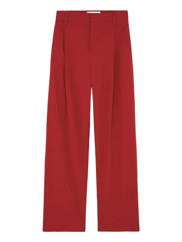 Maria Mcmanus Mid-rise Pleat-front Trousers - Hunting Red