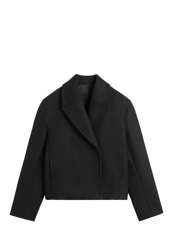TOTEME Cropped Peacoat - Black