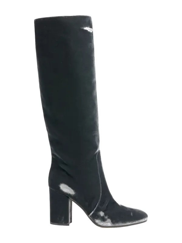 GIANVITO ROSSI Velvet Knee High Boots - Anthracite