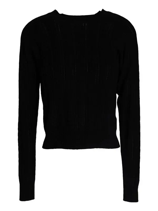 Naadam Pointelle And Cable-knit Cashmere Sweater - Black