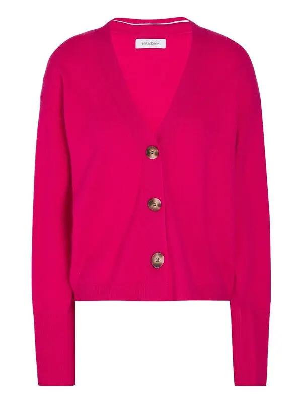Naadam Cashmere Cardigan - Fuchsia