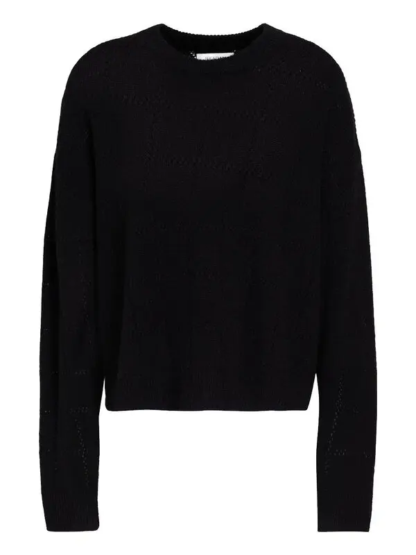 Naadam Pointelle-knit Cashmere Sweater - Black