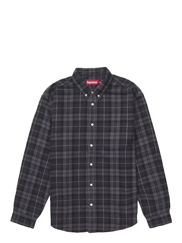 Supreme Plaid Flannel Shirt - Black